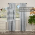 VHC Brands Sawyer Mill Plaid Cotton Farmhouse Curtains Rod Pocket Tie ...