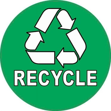 5in x 5in Paper Only Recycling Sticker - Walmart.com