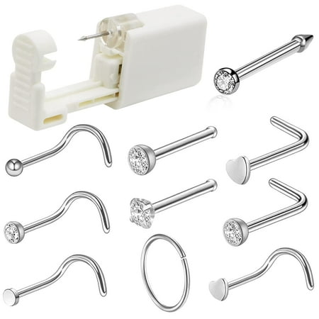 SHTUUYINGGNose Piercing Kit - Nose Piercing Kit Disposable Quality ...