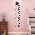 3 PCS/Set Height Chart Paw Prints Height Chart Black Pet Paw Wall ...