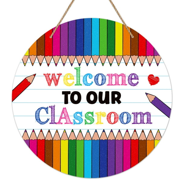 WaaHome Welcome Sign for Classroom Decorations 11.5" Welcome to Our ...