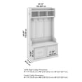 Bowery Hill 40" Engineered Wood Hall Tree & Shoe Bench with Doors in ...