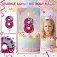 Creative Cartoon Birthday Party Number Candle with Glitter Crown Design ...