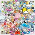 50-Pack Fresh and Cute Graffiti Stickers - Waterproof Cartoon Stickers ...