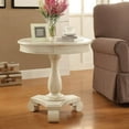OSP Home Furnishings Avalon Hand Painted Round Accent table in Antique ...