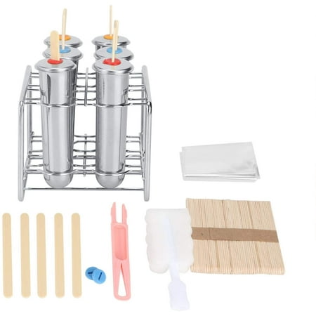 Stainless Steel Popsicle Molds with Rack, Popsicle Maker Set Including ...