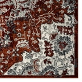 Luxe Weavers Moroccan Red 4x5 Medallion Area Rug, Floral Living Room ...