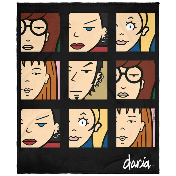 MTV Daria Character Faces Plush Fleece Throw Blanket Wall Scroll ...