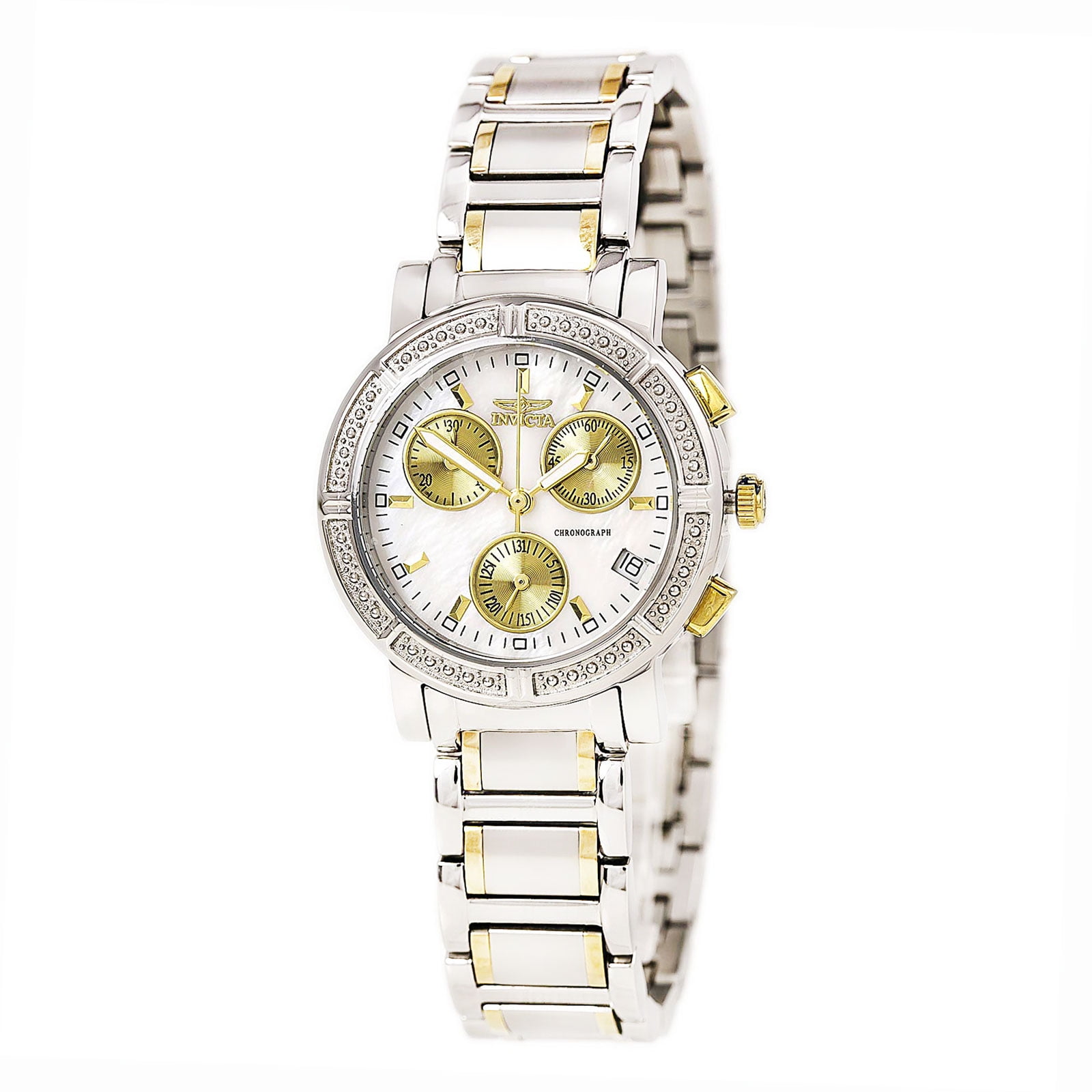 Invicta Women's 4770 Wildflower MOP White Dial Two Tone Bracelet ...