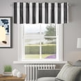 Black Striped Valances for Windows, Vertical Stripe Modern Minimalist ...