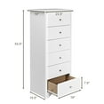 Gymax 6 Drawer Chest Dresser Clothes Storage Bedroom Tall Furniture Cabinet White - Walmart.com