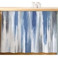 Blue Gray Small Cabinet Curtains 10"W x 11"L, Modern Simple Abstract ...
