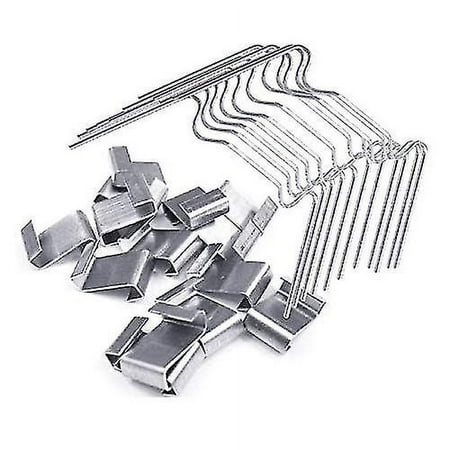 50 Pcs Greenhouse Glass Glazing W Wire Clips And 50 Overlap Z Clips ...