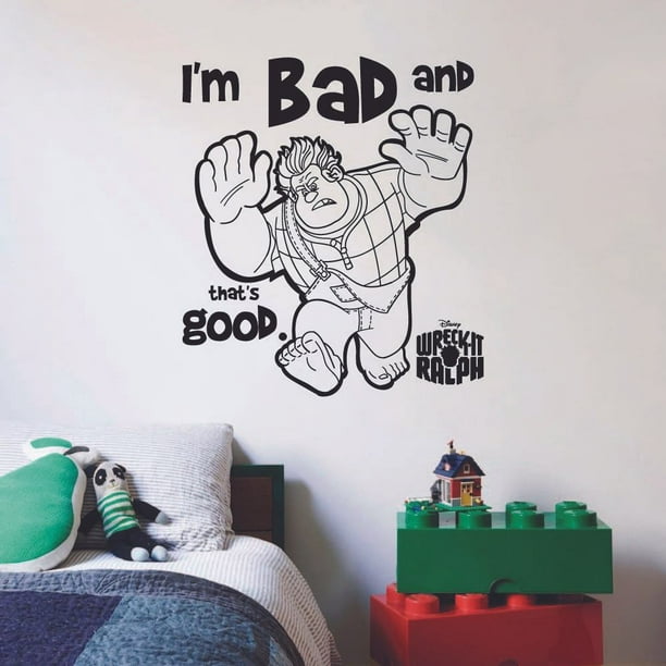 Wreck It Ralph Cartoon Movie I'm Bad And That's Good Quote Vinyl Wall ...