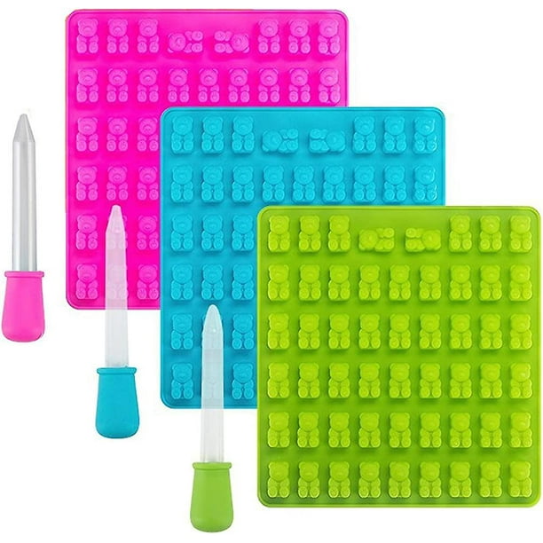 3 Pack 53 Cavities Candy Silicone Moulds & Ice Cube Trays -acsergery ...