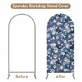 Arch Backdrop 6.6 Ft, Cartoon Coastal Spandex Stretch Fitted Arch Cover ...