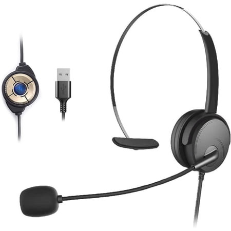OY131 Single Ear Headset USB Headphones Head-Mounted Computer Headphone ...