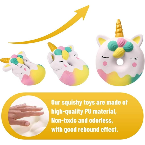 5 Inches Squishies Jumbo Unicorn Donut Kawaii Soft Slow Rising Scented ...