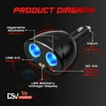DSV Standard Multi-Device Car Charger with 2 USB Ports, QC 3.0 ...