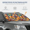 Windshield Sun Shade, Vibrant Picnic Food Spread Foldable Car Sun Shade ...
