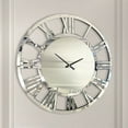 Glamorous Decorative 32" Round Mirror Wall Clock - Modern Large Clocks ...