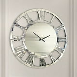 Glamorous Decorative 32" Round Mirror Wall Clock - Modern Large Clocks ...