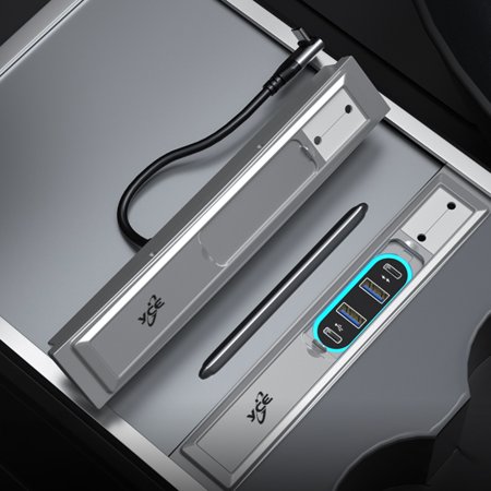 Peggybuy Car USB Shunt Hub 27W PD Charging USB Center Console Adapter ...