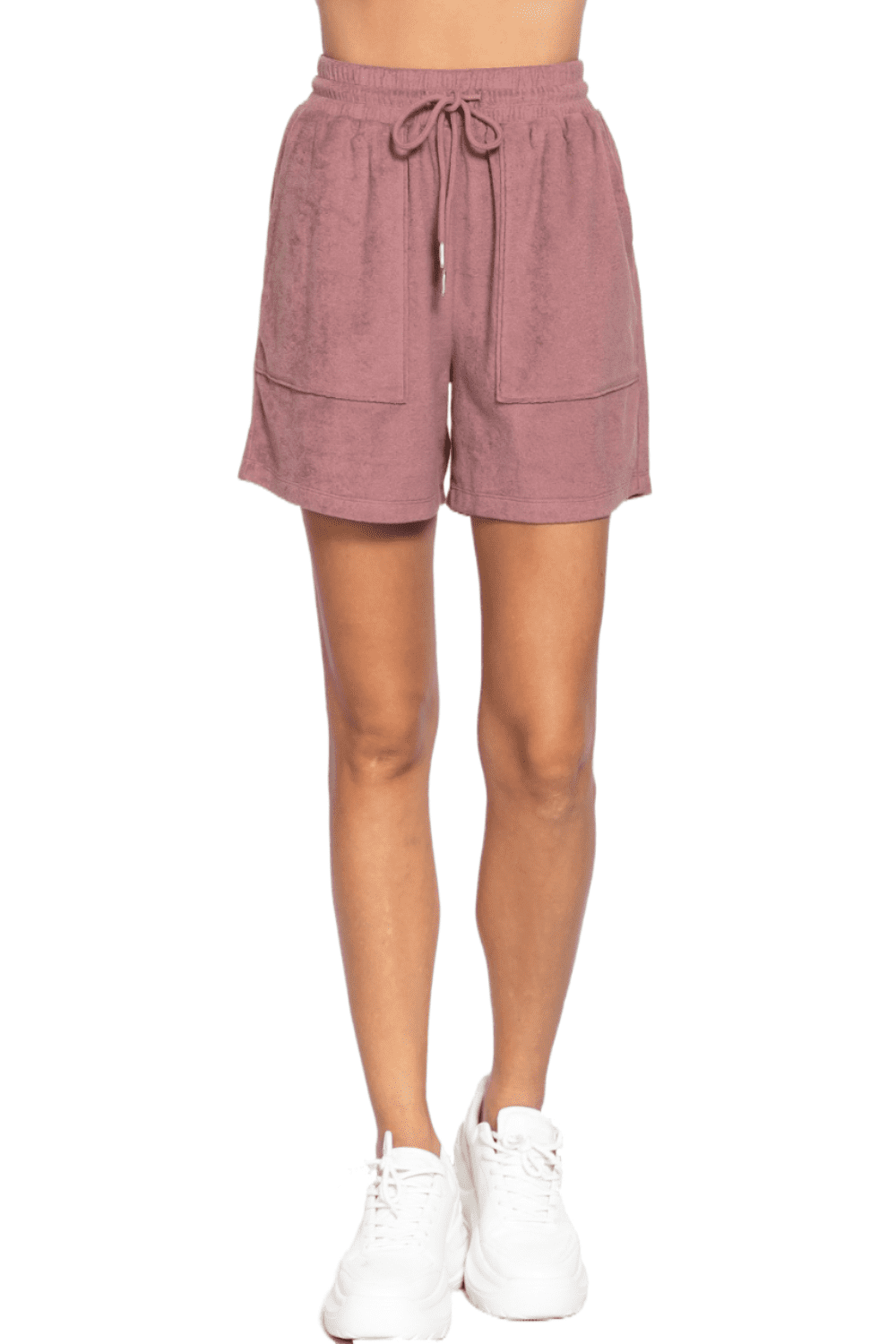 BYND AVG Womens Premium Terry Towelling Shorts with Drawstring ...