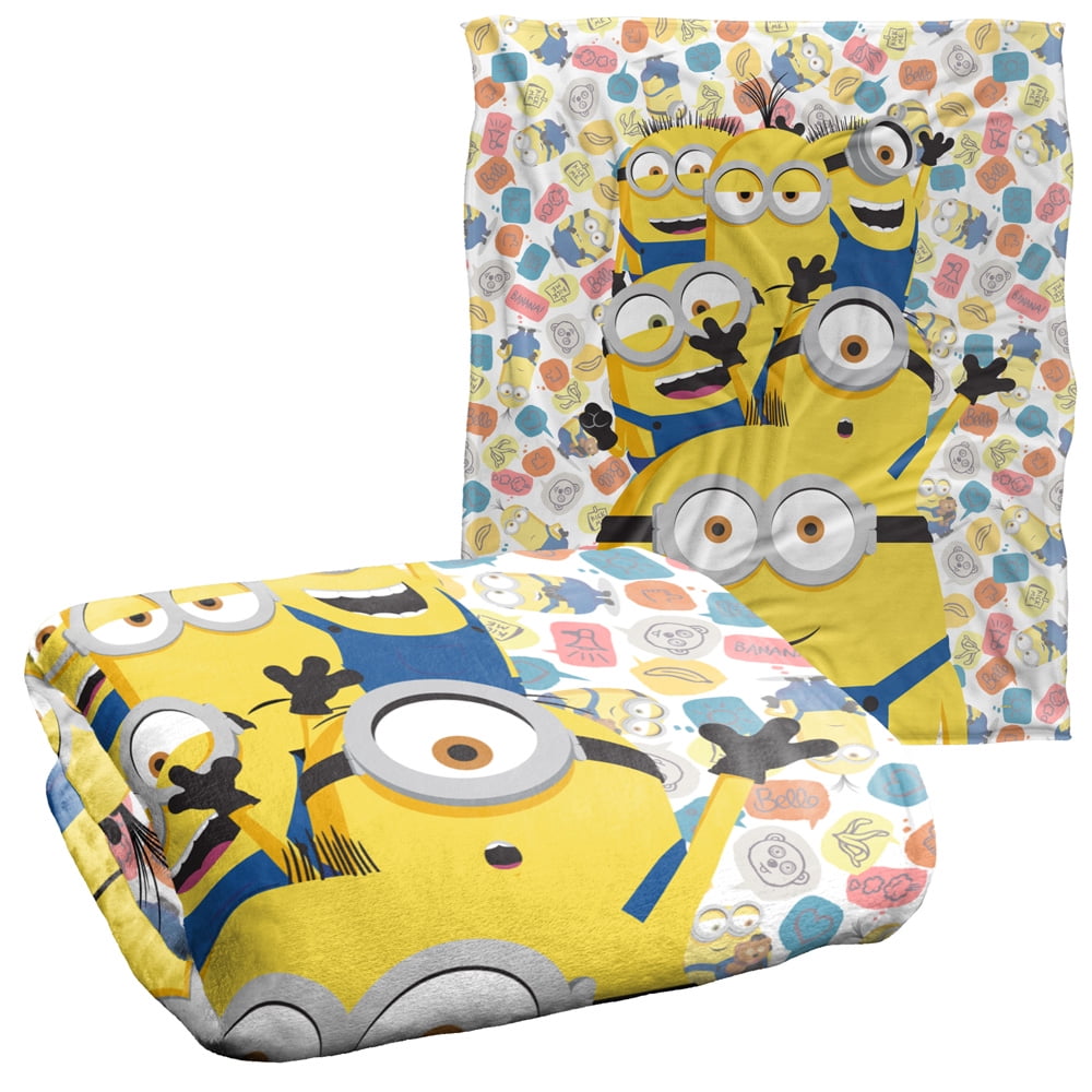 Minions Blanket, 50"x60" Waving Silky Touch Super Soft Throw Blanket ...