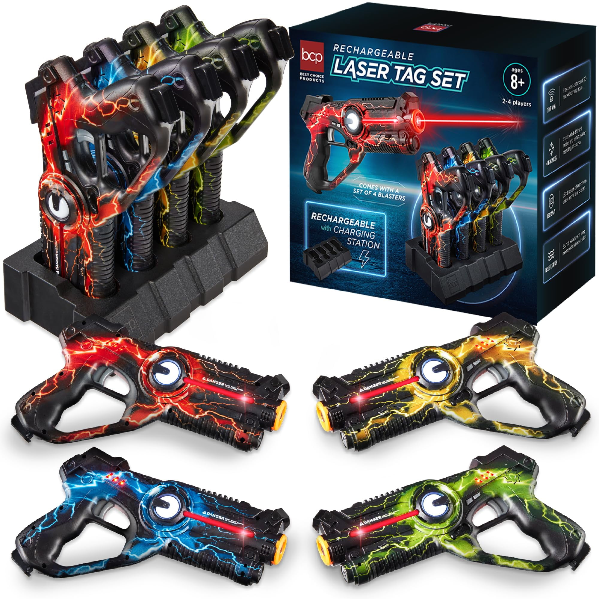 Click here for Laser Tag Blasters Best Choice Products Set Of 4 R... prices