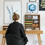 AdirOffice Wooden Adjustable Literature Organizer, 12 Compartment ...