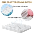 2PCS Italian Natural Marble Soap Dish for Shower, Multi-Color Stone ...