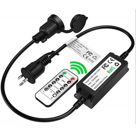 Outdoor Dimmer, Plug-in Dimmer Switch for LED String Lights, Wireless ...