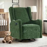 Muumblus Wingback Swivel Recliner, Glider Rocking Chair for Living Room ...