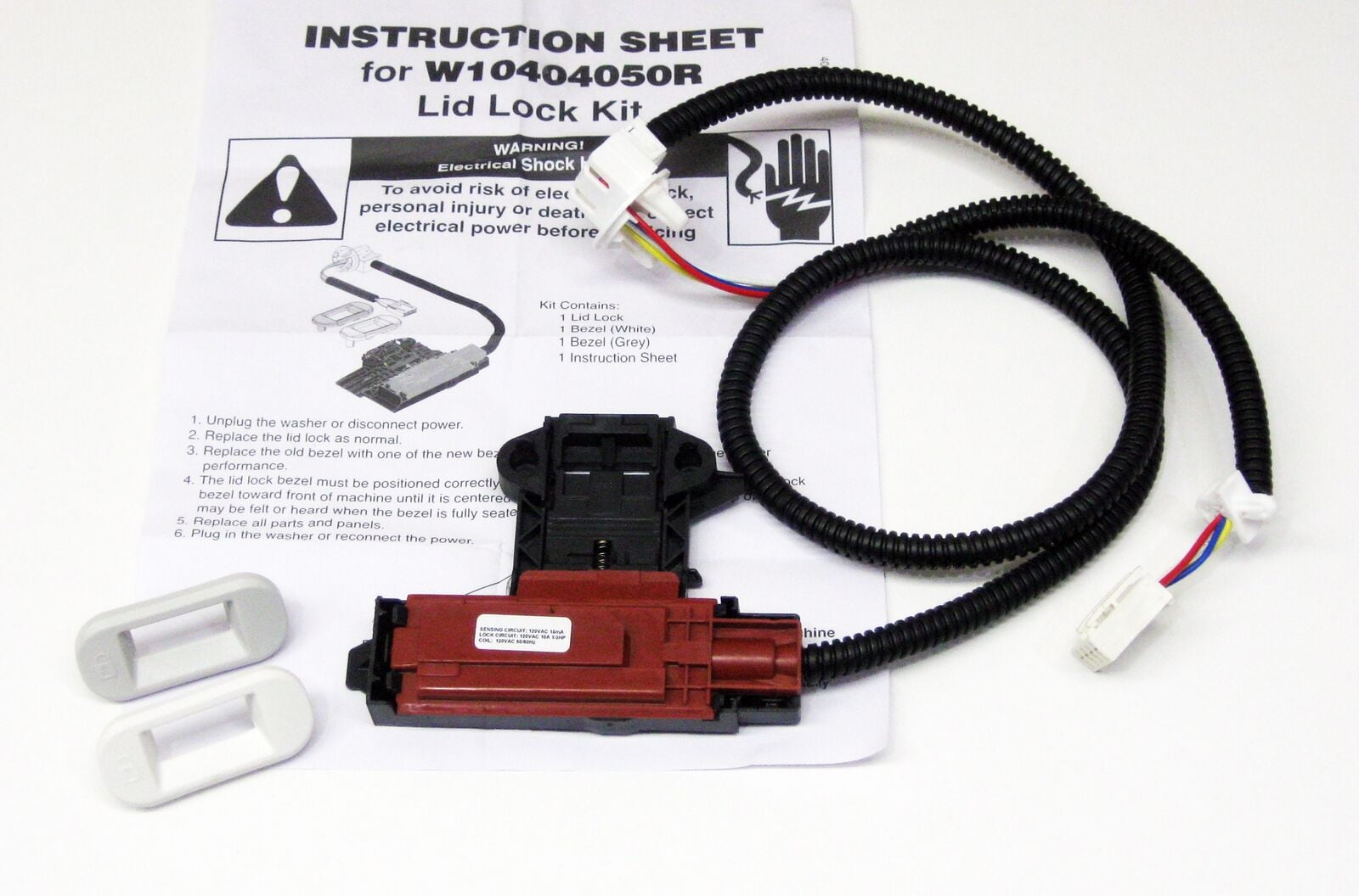 W10404050 Lid Lock Latch Switch Whirlpool Kenmore Washer Washing ...