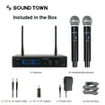 Sound Town Professional Dual-Channel UHF Handheld Wireless Microphone System with LED Display, 2 ...