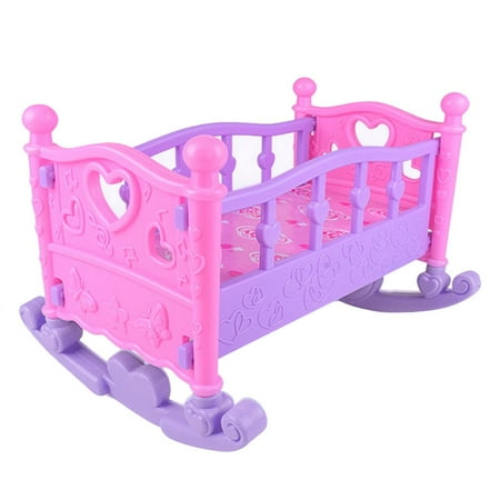 Baby Doll Rocking Crib Pink Nursery Toy Girls Gift Role Play Age 3 ...