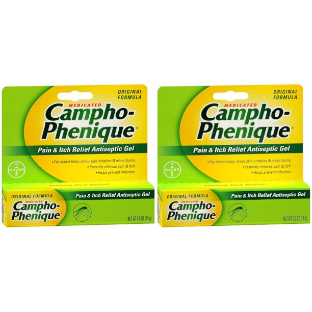 Campho-Phenique Pain and Itch Relief Antiseptic Gel, 0.5 Oz, 2 Pack ...