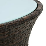 vidaXL Bistro Table Garden Deck Outdoor Side Table with Drum Design PE ...
