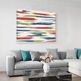 Abstract Art Canvas Print Wall Art, Red Blue Green Watercolor Line ...