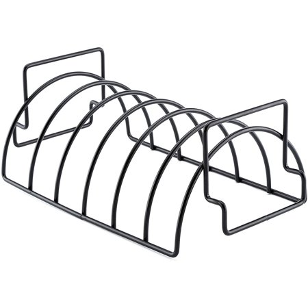 cioeupo Grill Rib Rack with Non-Stick Surface Iron Rib Holder Hold 6 ...