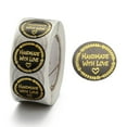 5rolls Handmade with Love Stickers Self-Adhesive Paper Gift Tag ...