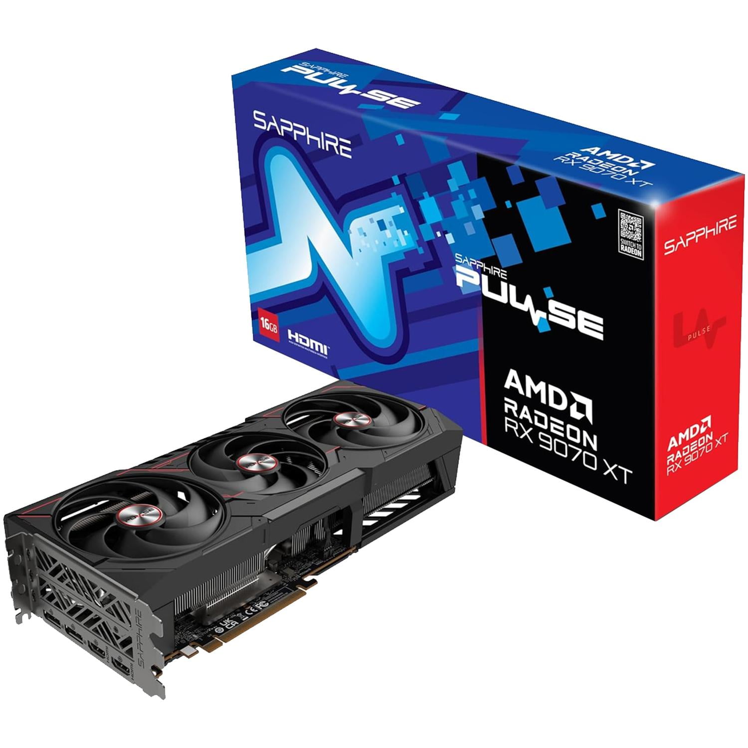 Tarjeta de Video SAPPHIRE PULSE Radeon RX 9070 XT 16GB GDDR7 negro ...
