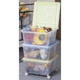Three Stackable See Through Storage Bins with hinged lids - Walmart.com
