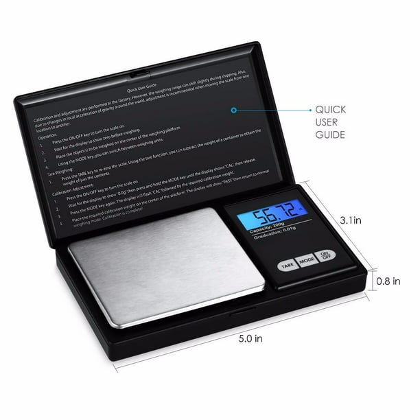 1PC Precision Scale 500g/0.01g Small Gram Scale with LCD Display and ...