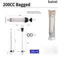 200CC Automotive Fluid Extractor Pump, Oil Syringe with Long Extension ...