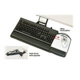 3M Adjustable Keyboard Tray with Mouse Platform, Desktop System, Black ...