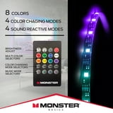 Monster 6.5 ft RGB LED Light Strip, Sound Reactive, Music Sync, USB ...