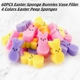 60PCS Easter Sponge Bunnies Vase Filler, 4 Colors Easter Decoration ...