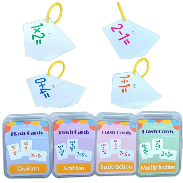 4 Set Flash Cards Kids Early Learning Numbers Alphabets Colors and ...